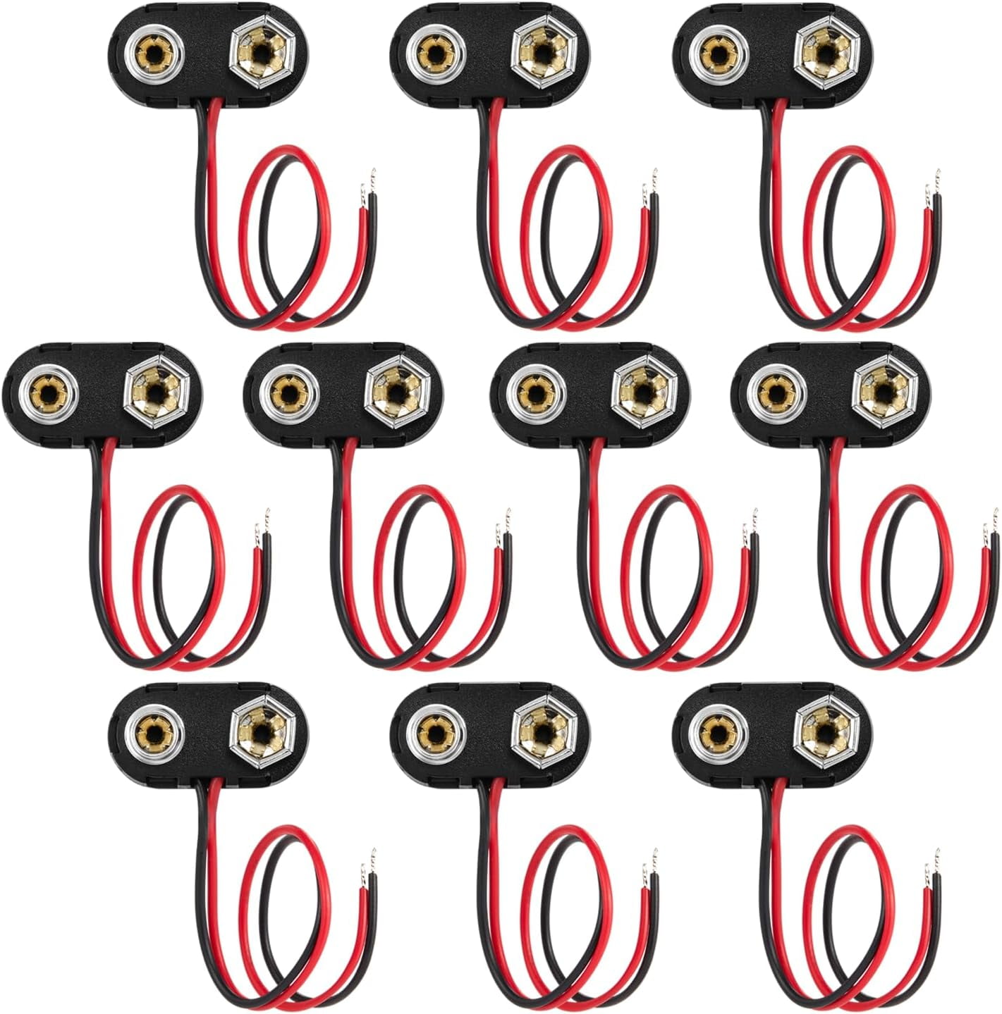 YanMaoYi UL Wires 9v Battery Connector Plug Arduino Battery Power ...