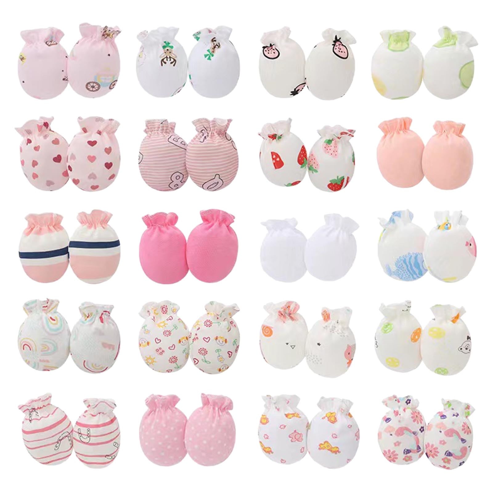 Gpaecead 20 Pairs Newborn Baby No Scratch Mittens Unisex Newborn ...