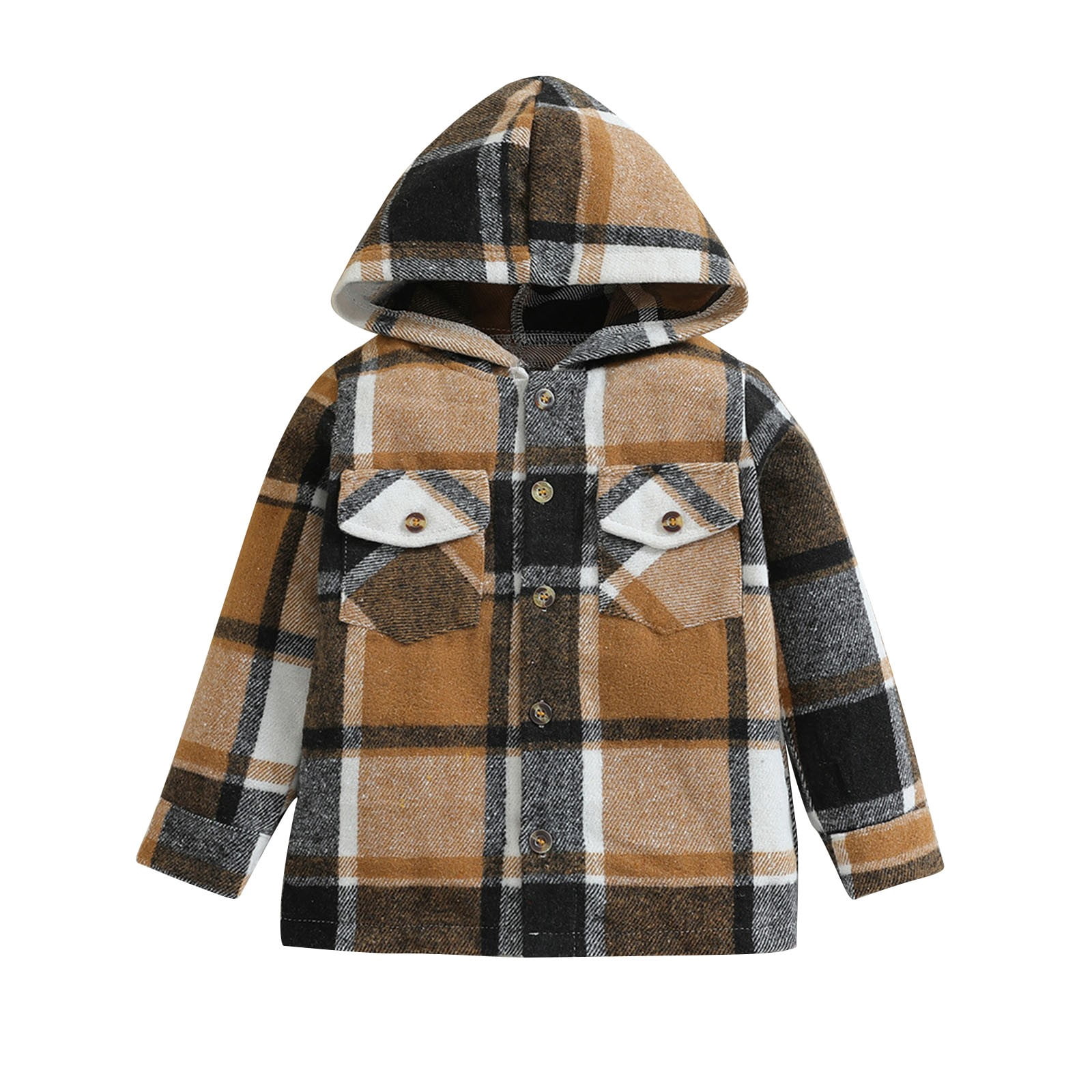 Gpaecead Children's Plaid Flannel Jackets,Long Sleeve Warm Flannel ...