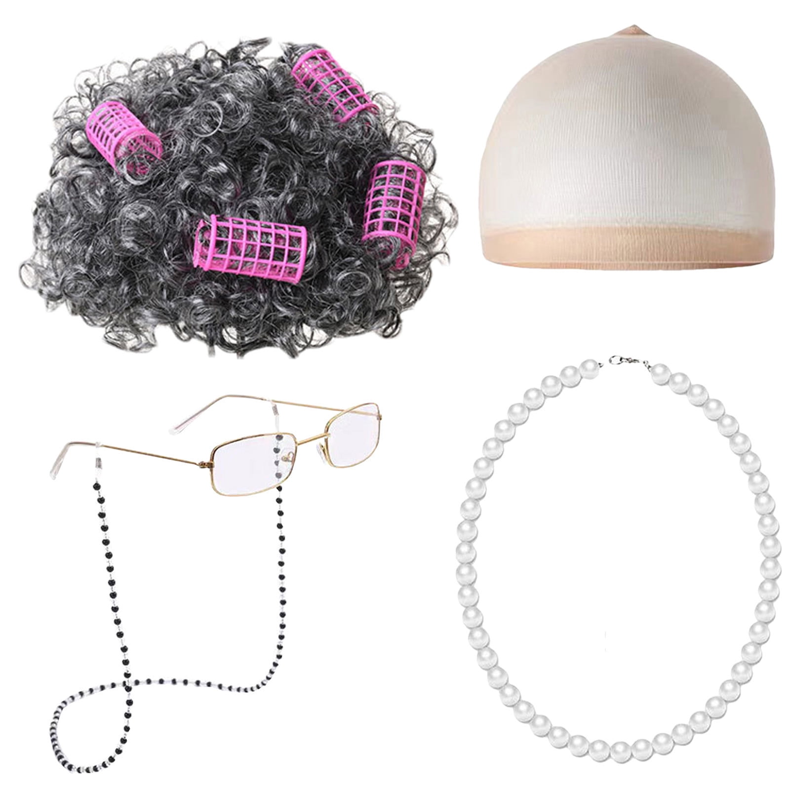 Gpaecead Girls 101 Days of School Accessories Set, Old Lady Dress Up ...