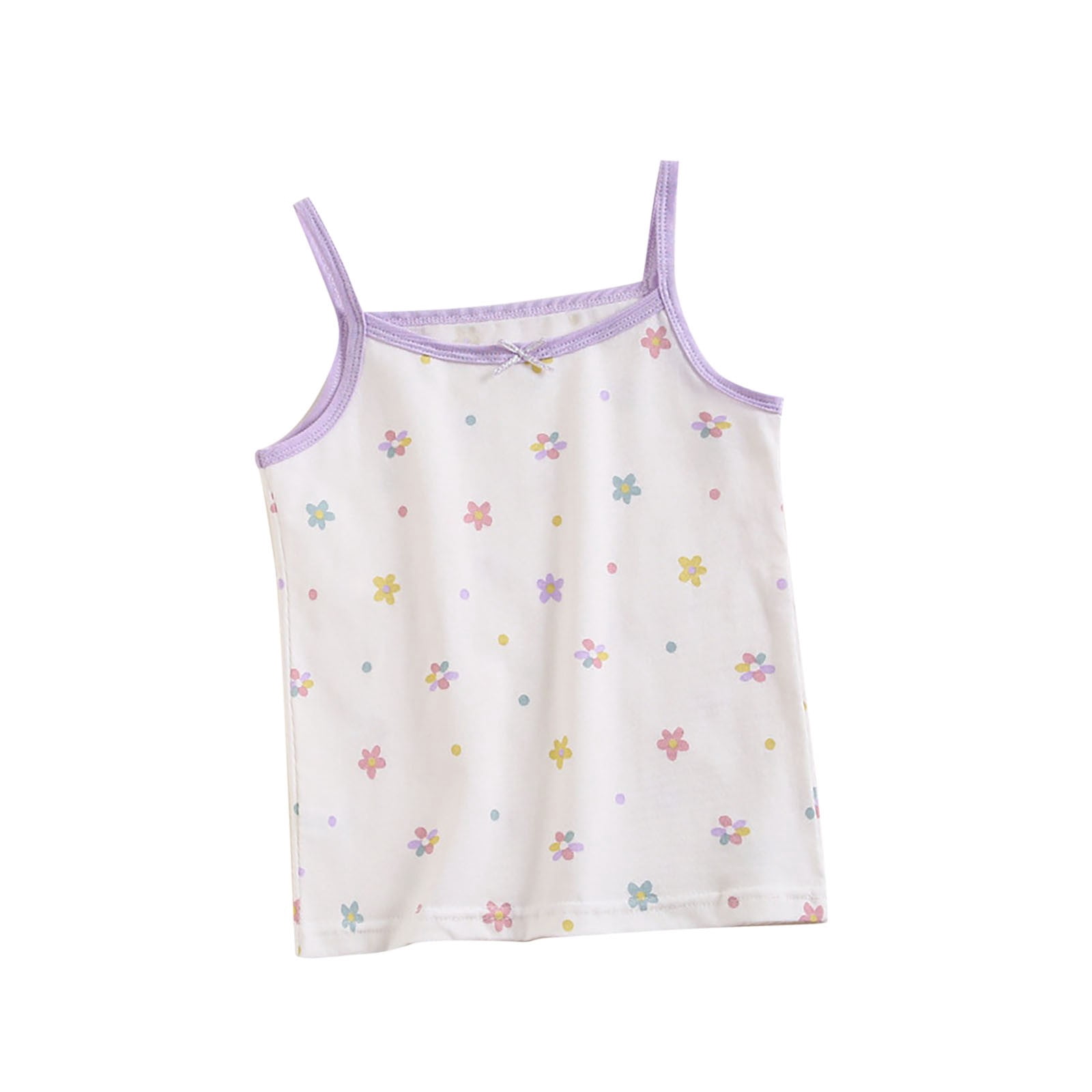 Rohuuque Girls' Camisole,Cotton Flower Printed Tagless Cami, Toddler ...