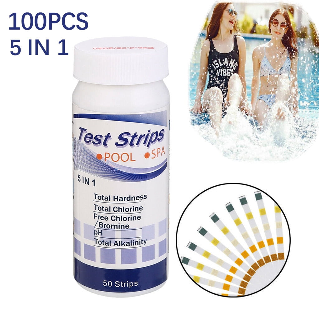 YanYan 5-In-1 Pool Water Test Strips, High Precision Bromine Ph ...