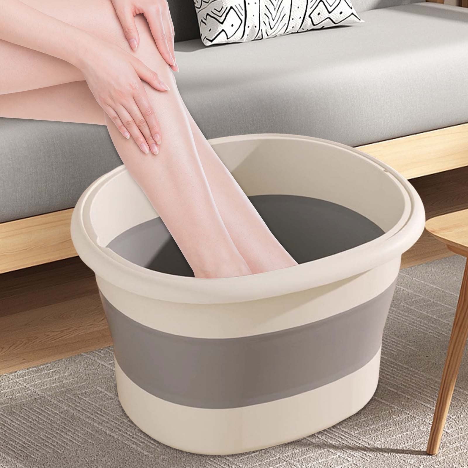 YanYan Folding Foot Bath, Insulated Portable Soaking Bucket, Compact ...