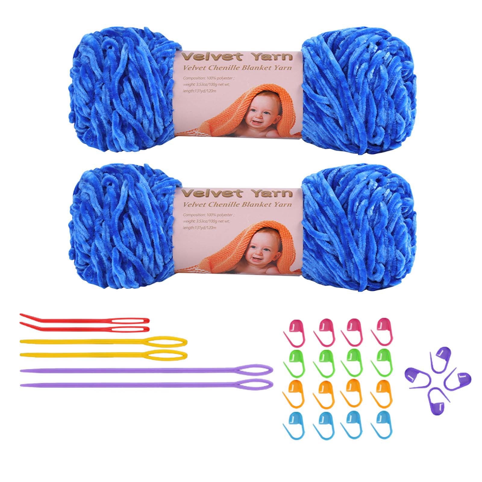 YanYan Hand Woven Crochet Yarn, Soft Velvet Feel, Bright Color Options ...