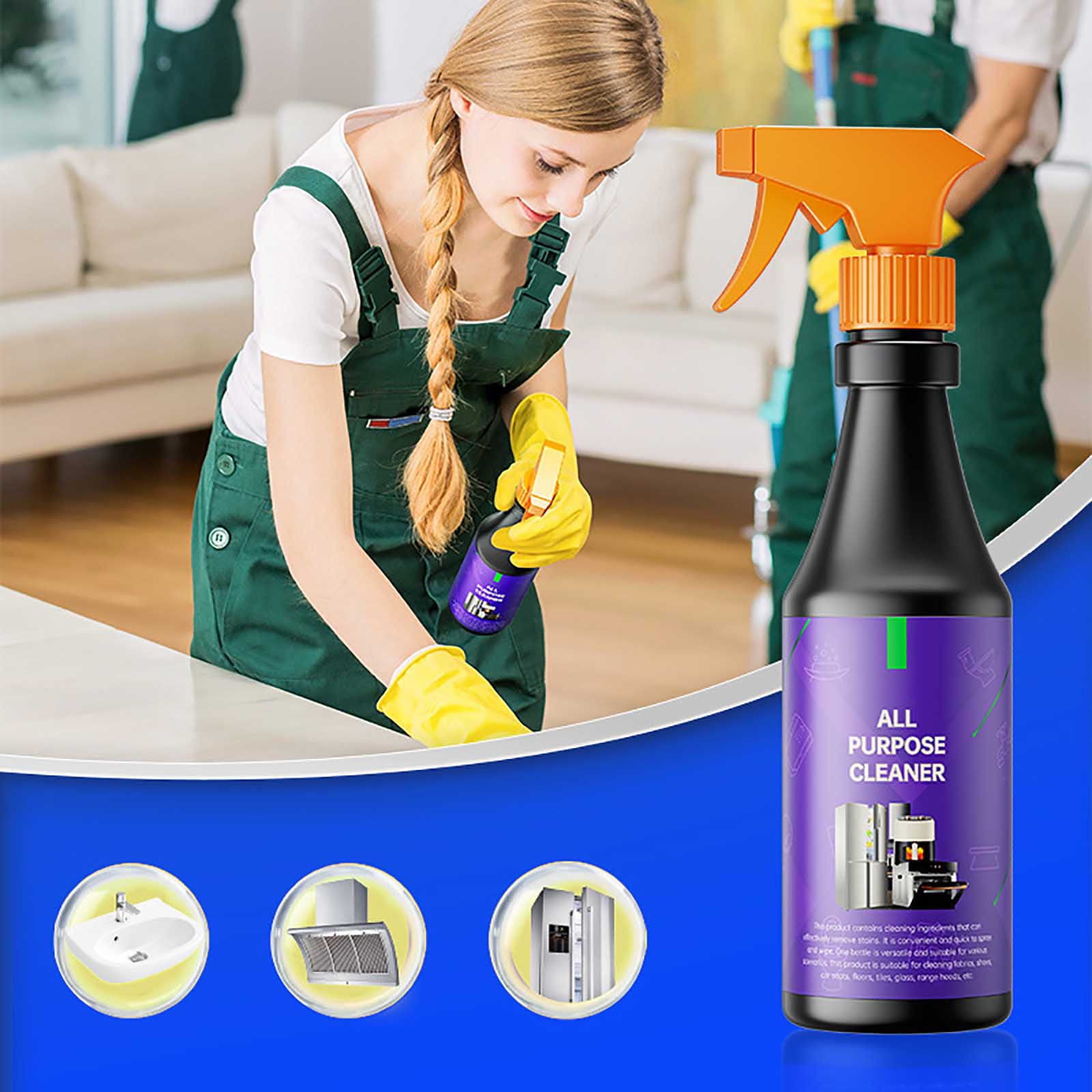 YanYan Kitchen Grease Foam Cleaner Set, Heavy Duty Degreaser, Powerful ...