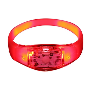 Light Up Wristband Flashing Arm Wrist Bands LED Glow Bracelets For Bar ...