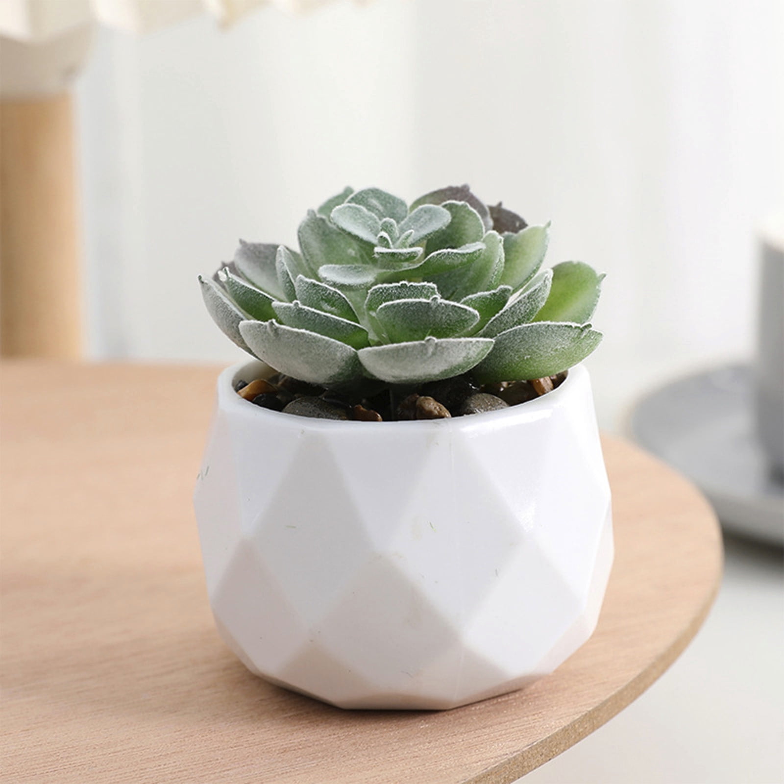 YanYan Mini Artificial Succulent Plants, Fake Potted Plants for Office ...