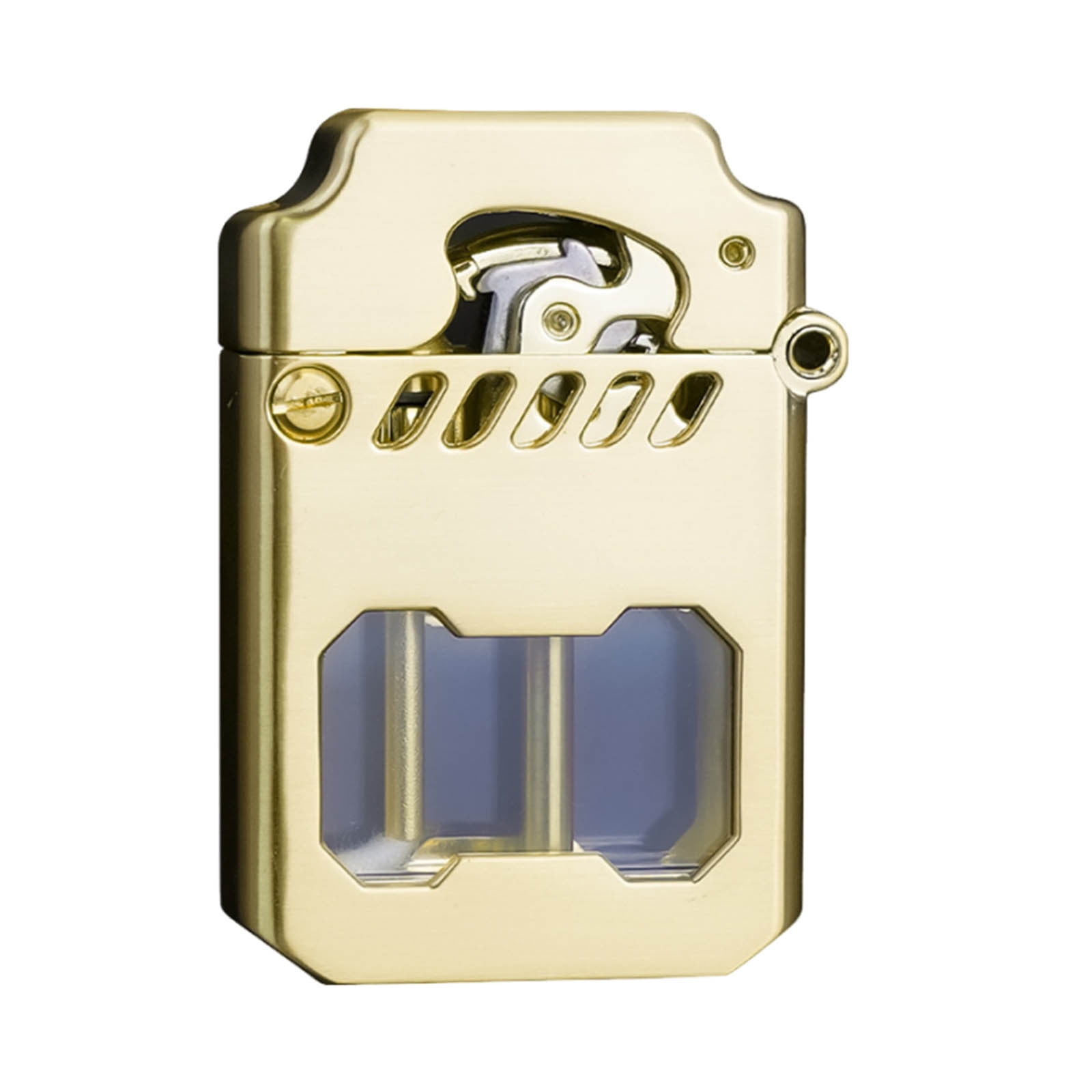 YanYan One-Button Ejection Lighter, Brushed Metal Windproof Rocker ...