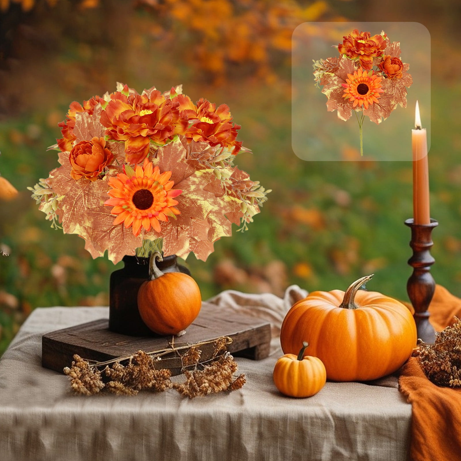 YanYan Simulation Red Maple Leaf | Realistic Fall Decoration, Flexible ...