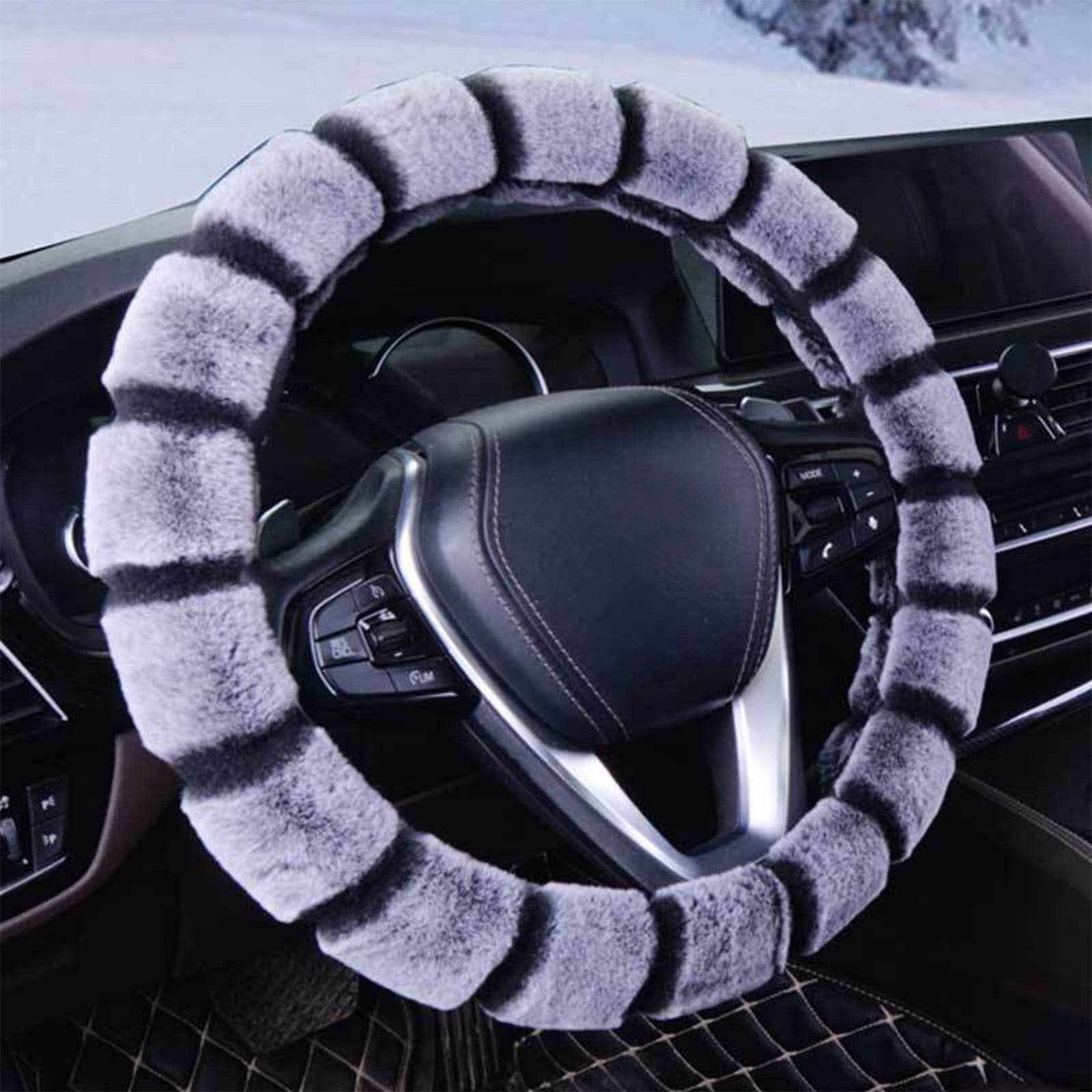 YanYan Steering Wheel Cover, Soft Faux Sheep Wool Winter Handle, Cozy ...