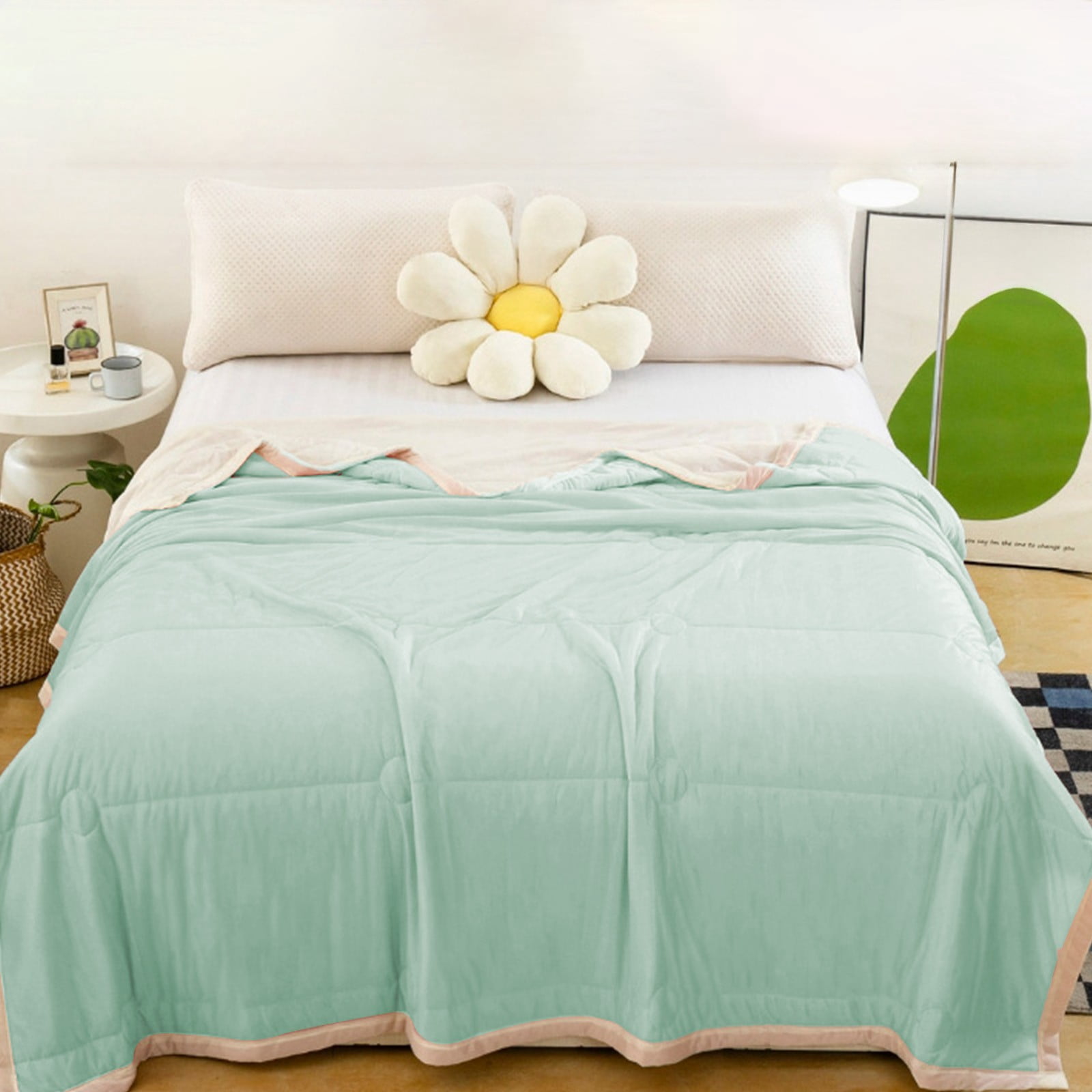 YanYan Summer Cooling Quilt, Soft Polyester Fiber Air Conditioning ...
