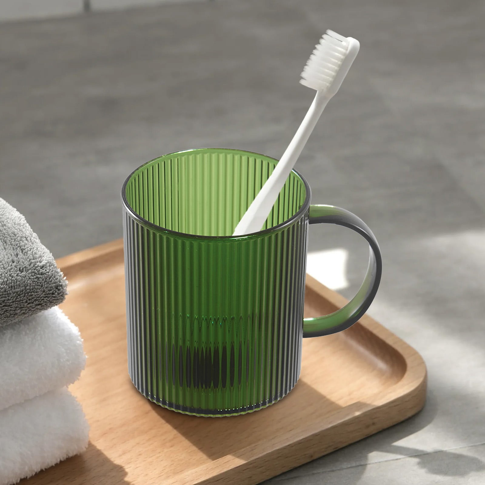 YanYan Transparent Mouthwash Cup, 400Ml Aesthetic Rinsing Cup with ...