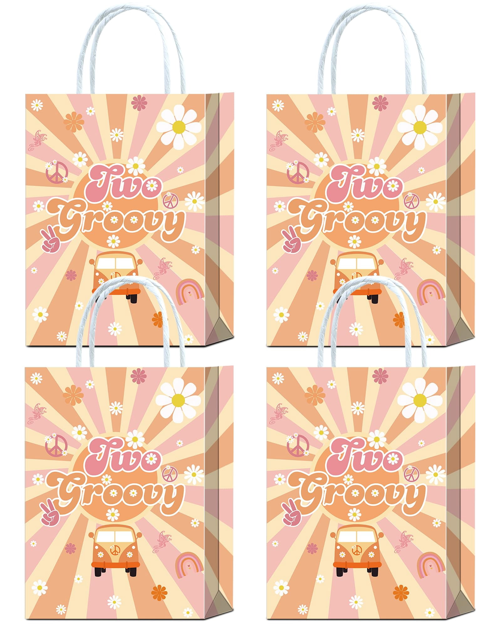 YanZonic 16 Pcs Two SSF20 Groovy 2nd Birthday Decorations Girl Party ...