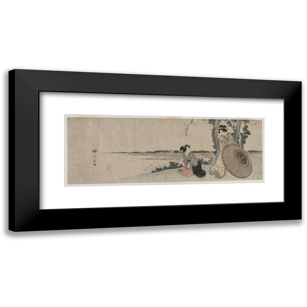 Yanagawa Shigenobu 24x11 Black Modern Framed Museum Art Print Titled ...