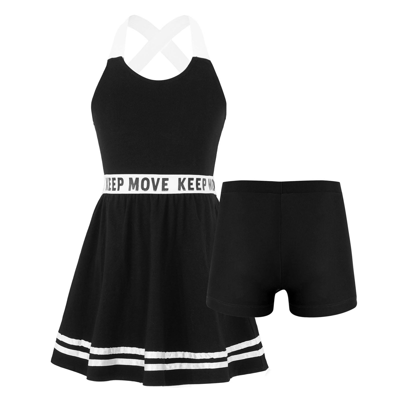 Yanarno Kids Girls Pleated Tennis Golf Dress Netball Workout Outfits ...