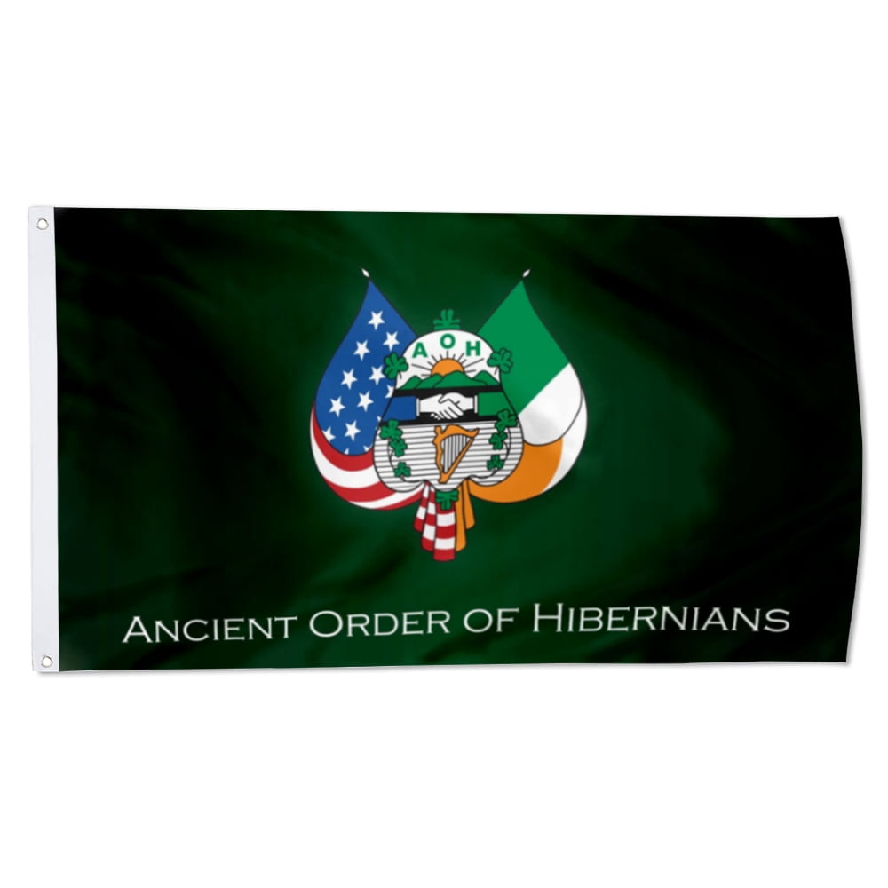 Yanbooch Ancient Order Of Hibernians Irish Catholic Fraternal Organization flag banner with ...