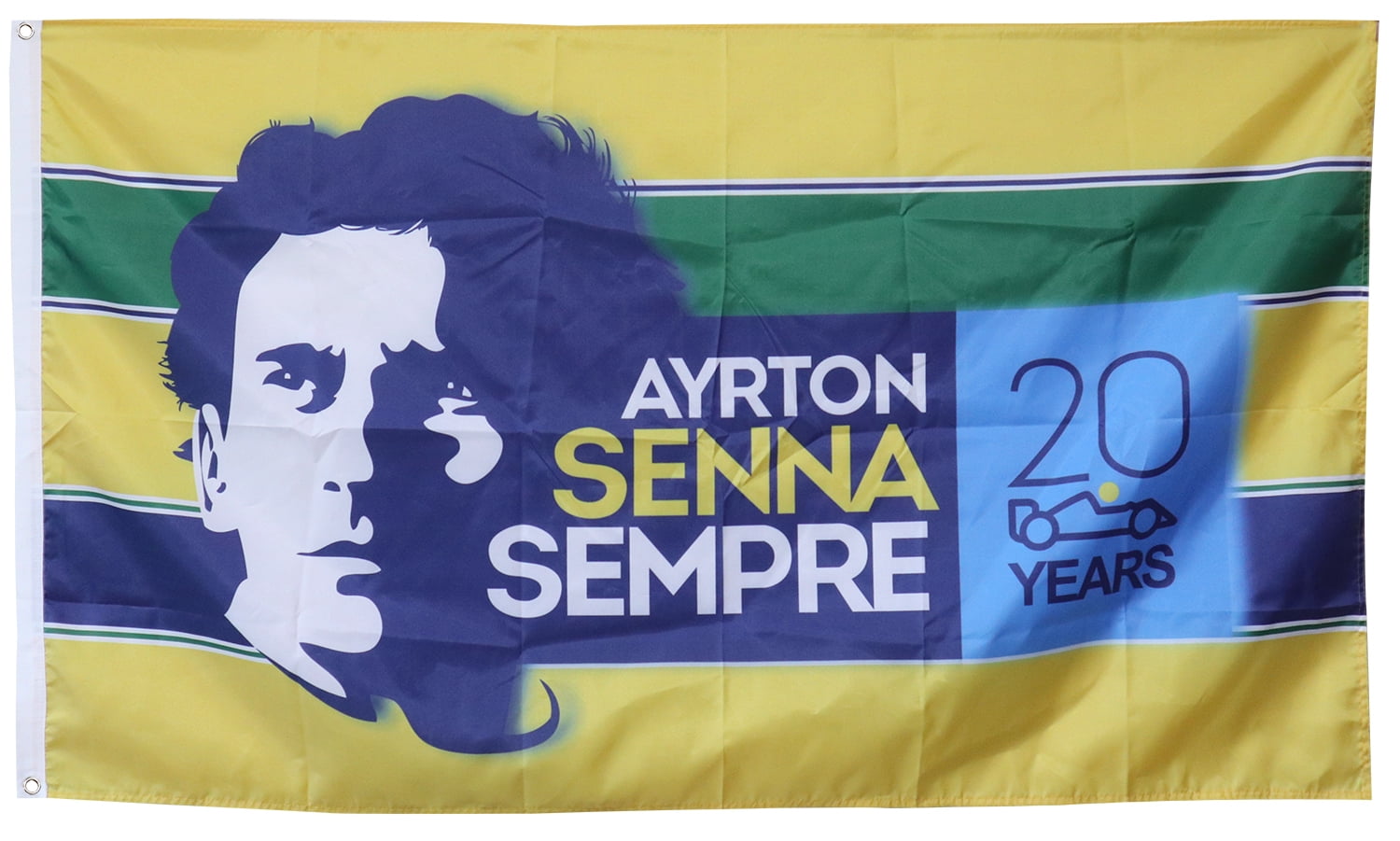 Yanbooch Formula One flag F1 Ayrton Senna autograph flags 20 years ...
