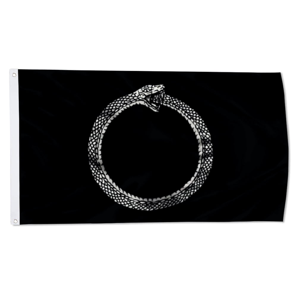 Yanbooch Gadsden Ouroboros Flag Black banner with Grommets Man cave ...
