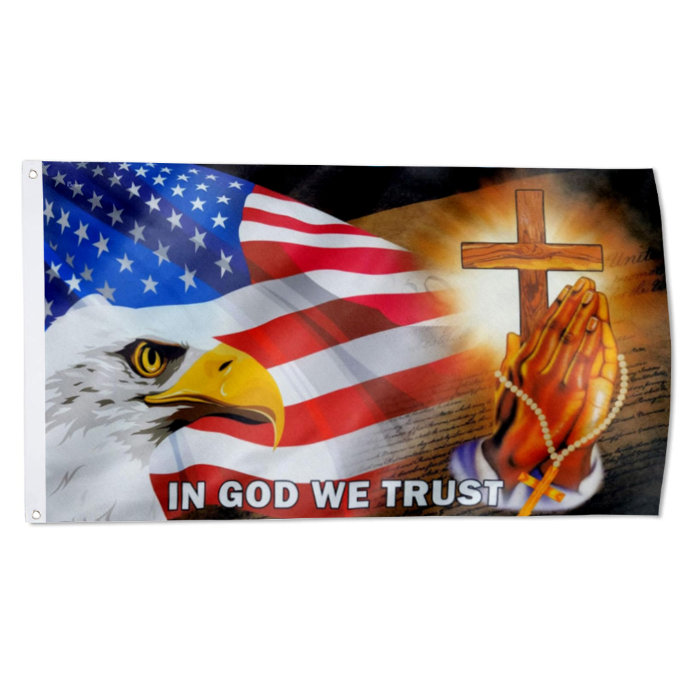 Yanbooch In God We Trust Flag Christian Patriot American Flags banner ...