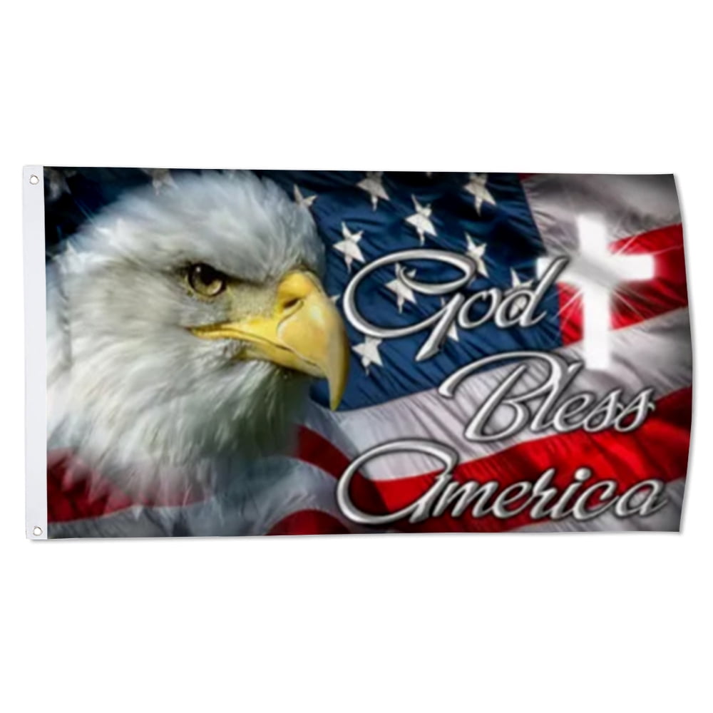 Yanbooch Jesus Cross Flag God Bless American Faith Hope Christian Flags ...