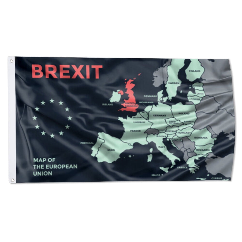 Yanbooch Map Of European Union Brexit Flag banner with Grommets Man ...