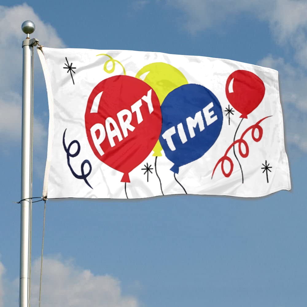 Yanbooch Party Time Flag banner with Grommets Man cave Decor 3x5Feet ...