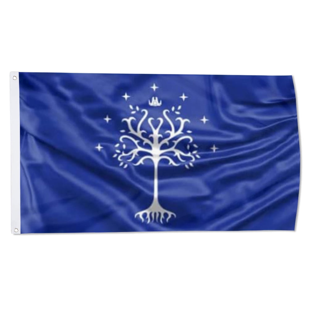 Yanbooch Tree of Gondor flag Lord of the Rings flags LOTR Blue banner ...