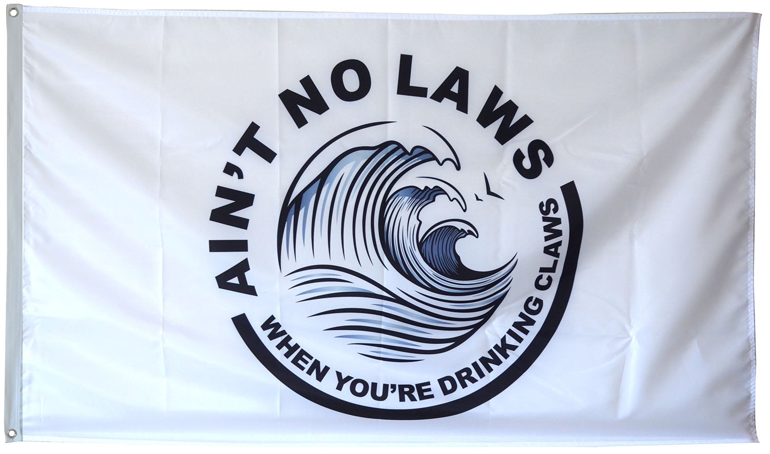 Yanbooch White Claw Flag Pink Ain't No Law Flags White banner with ...