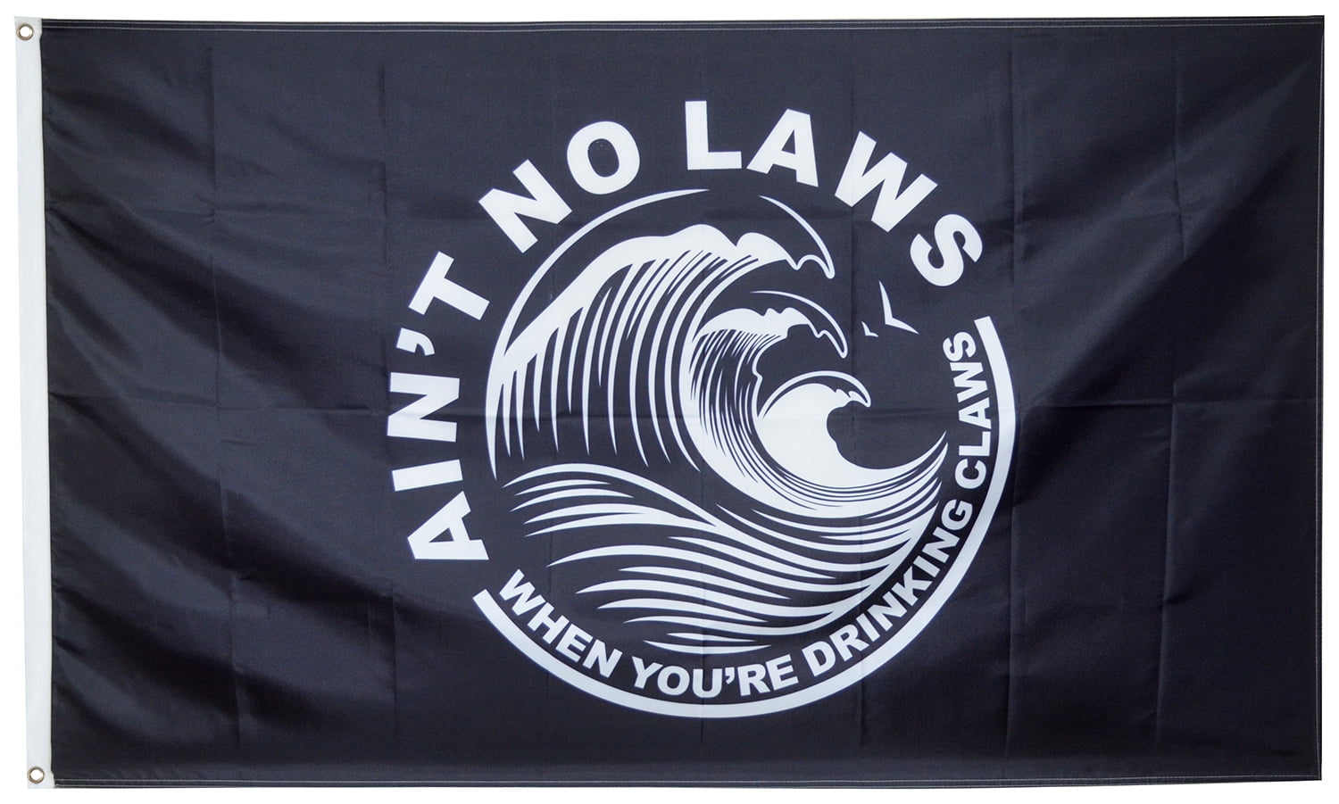 Yanbooch White Claw Flag Pink Ain't No Law Flags black banner with ...