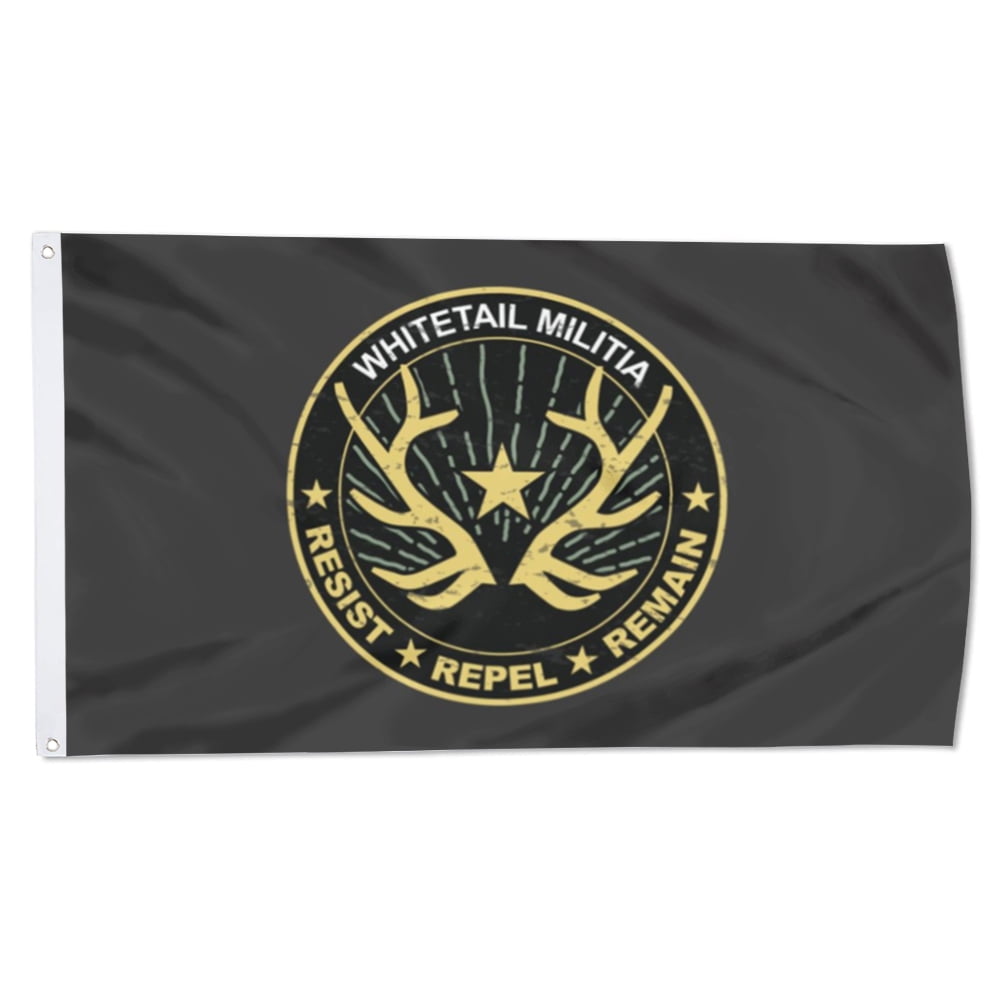 Yanbooch Whitetail Militia Flag banner with Grommets Man cave Decor ...