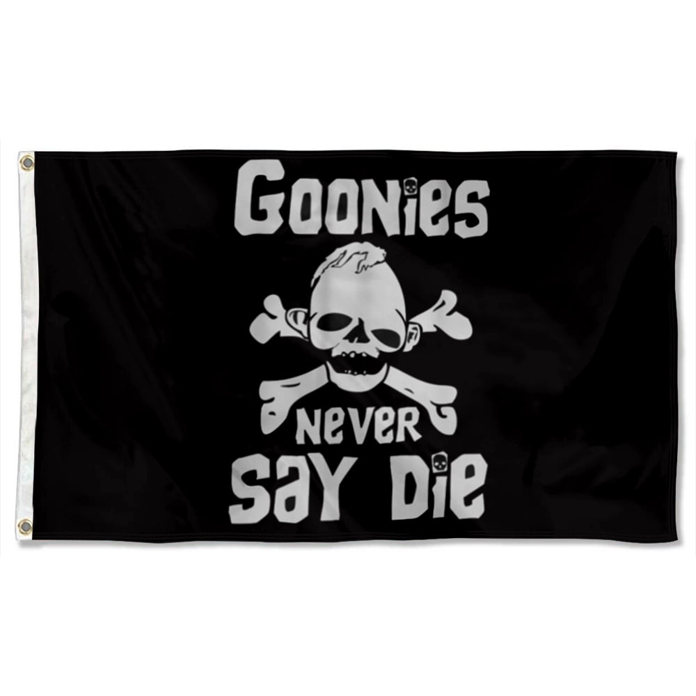 Yanbooch goonies never say die 3'x5' black Flags Banner Home Yard ...