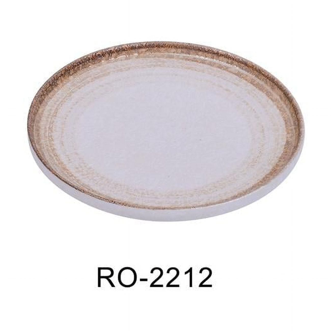 Yanco 12 x 1.25 in. Rockeye-2 Porcelain Round Two-Tone Plate - Pack of ...