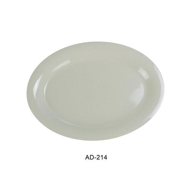 Yanco AD-214 Ardis Oval Platter - Melamine, White - 10 x 14 in. - Pack ...
