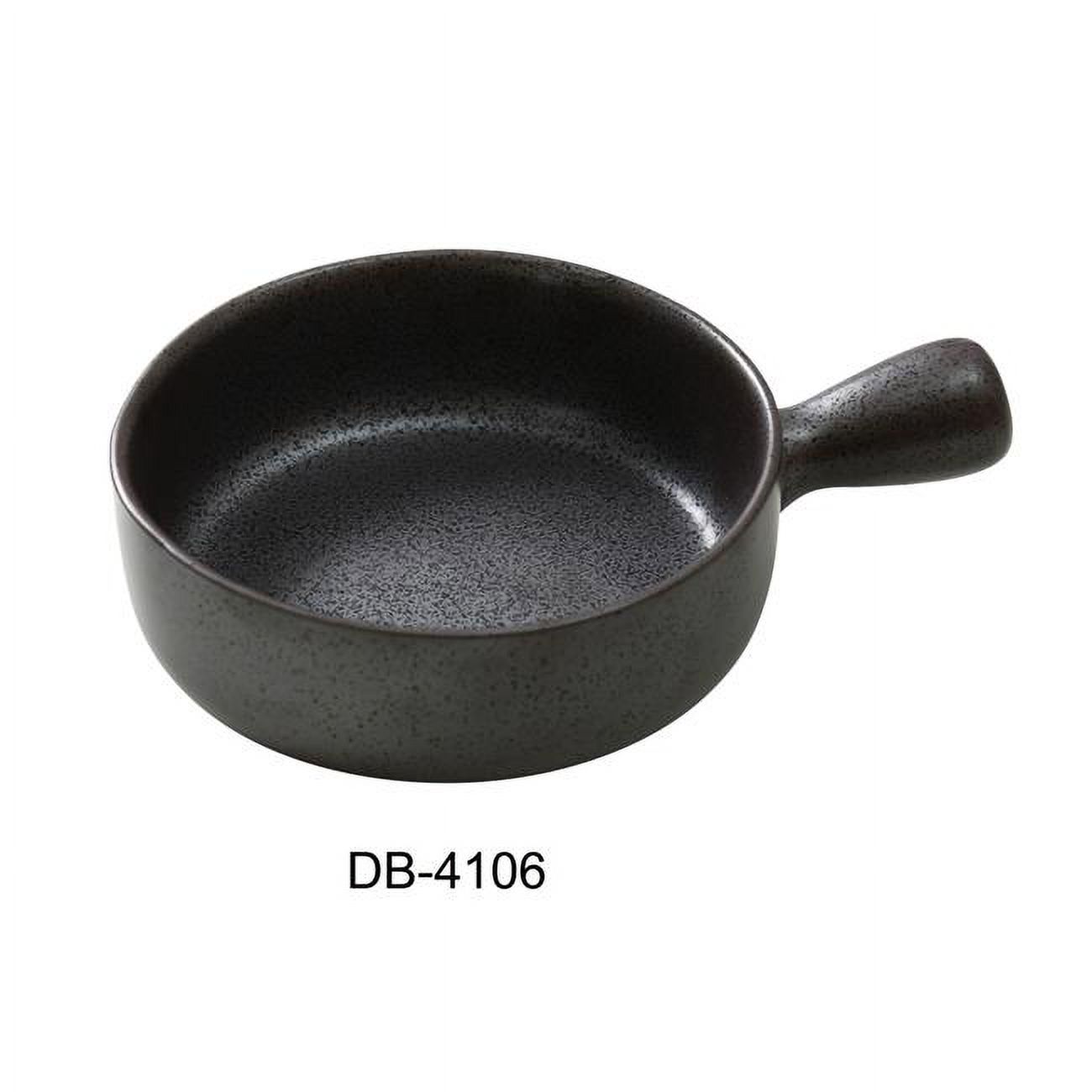 Yanco DB-4106 2 x 5.875 in. Diamond Black China Skillet with Handle ...