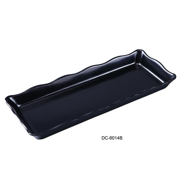 Yanco DC-6014B Deli Collection Scallop Edged Display Tray - Melamine ...