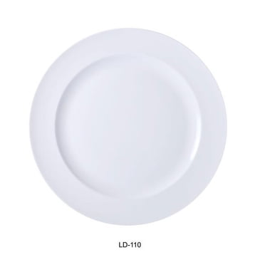 Libbey Austin 10-inch Porcelain Coupe Dinner Plate, Set of 4, White ...