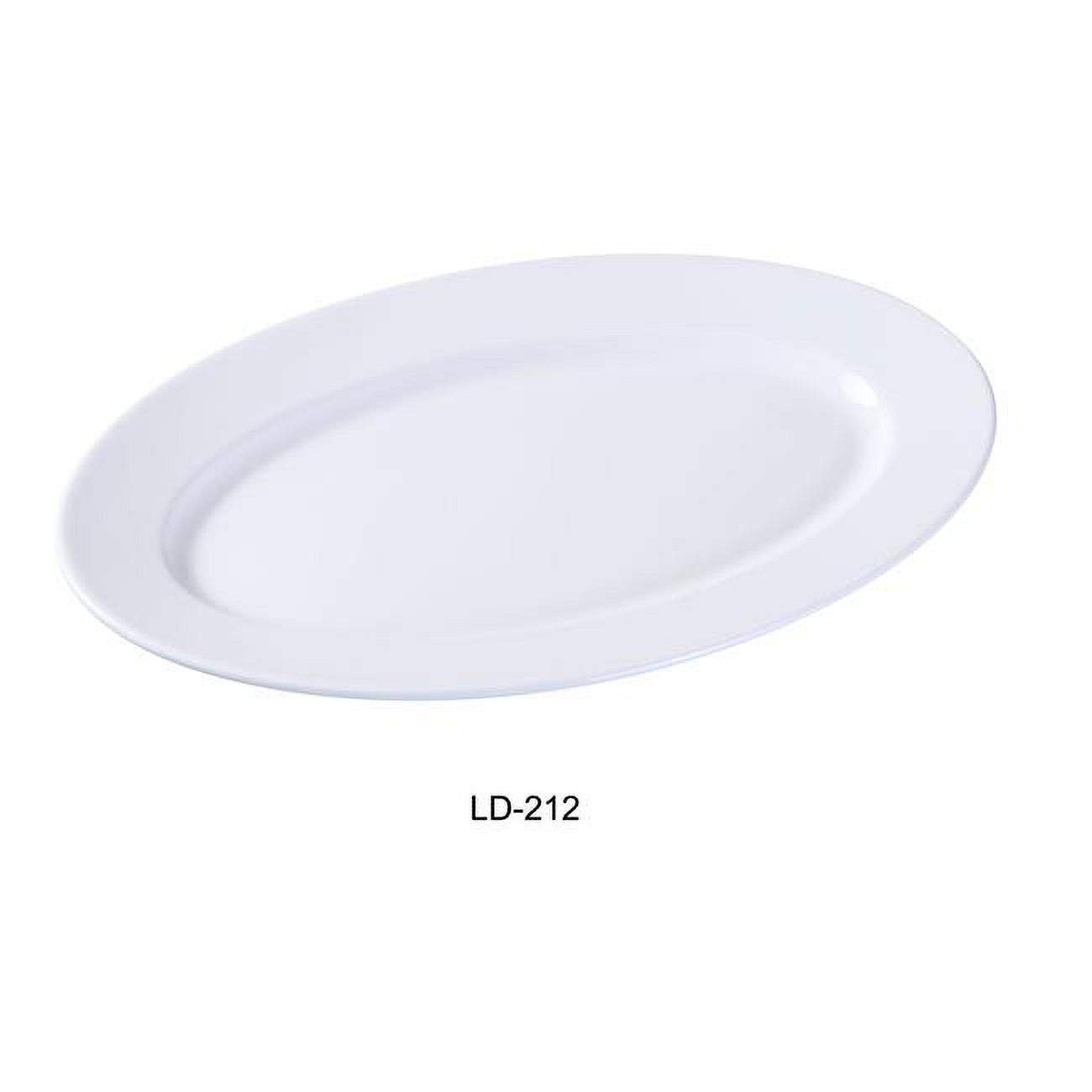 Yanco LD-212 7.75 x 12 in. Porcelain Platter, Bone White - Pack of 12 ...