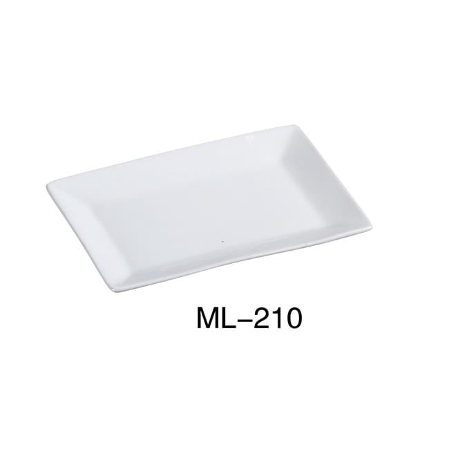 Yanco ML-210 Porcelain Rectangular Plate, Super White - 10 x 7 in ...