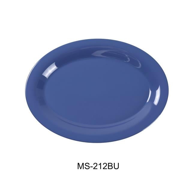 Yanco MS-212BU Mile Stone Oval Platter - Melamine, Blue - 9 x 12 in ...