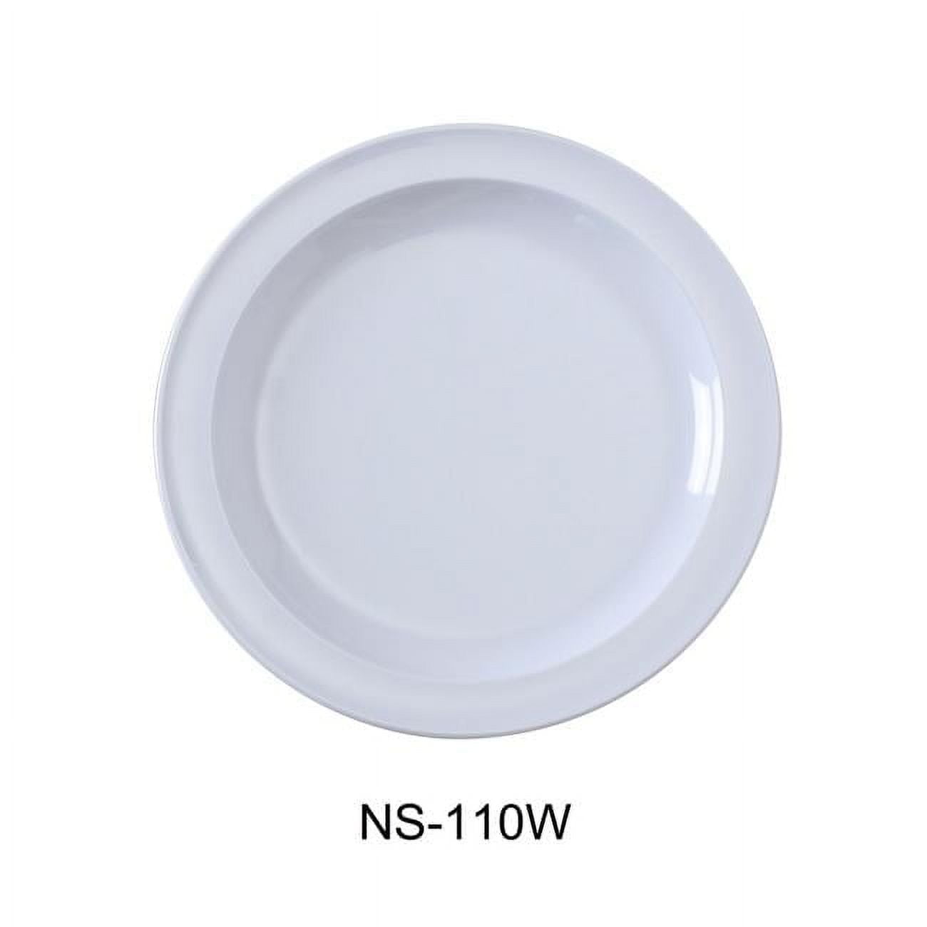 Yanco NS-110W Nessico Round Dinner Plate, 10.25" Diameter, Melamine ...