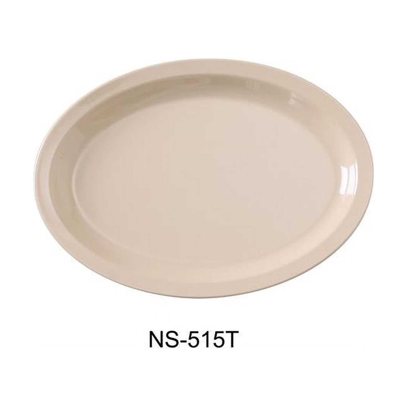Yanco NS-515T Nessico Oval Platter with Narrow Rim, 13.25" Length, 9.5 ...