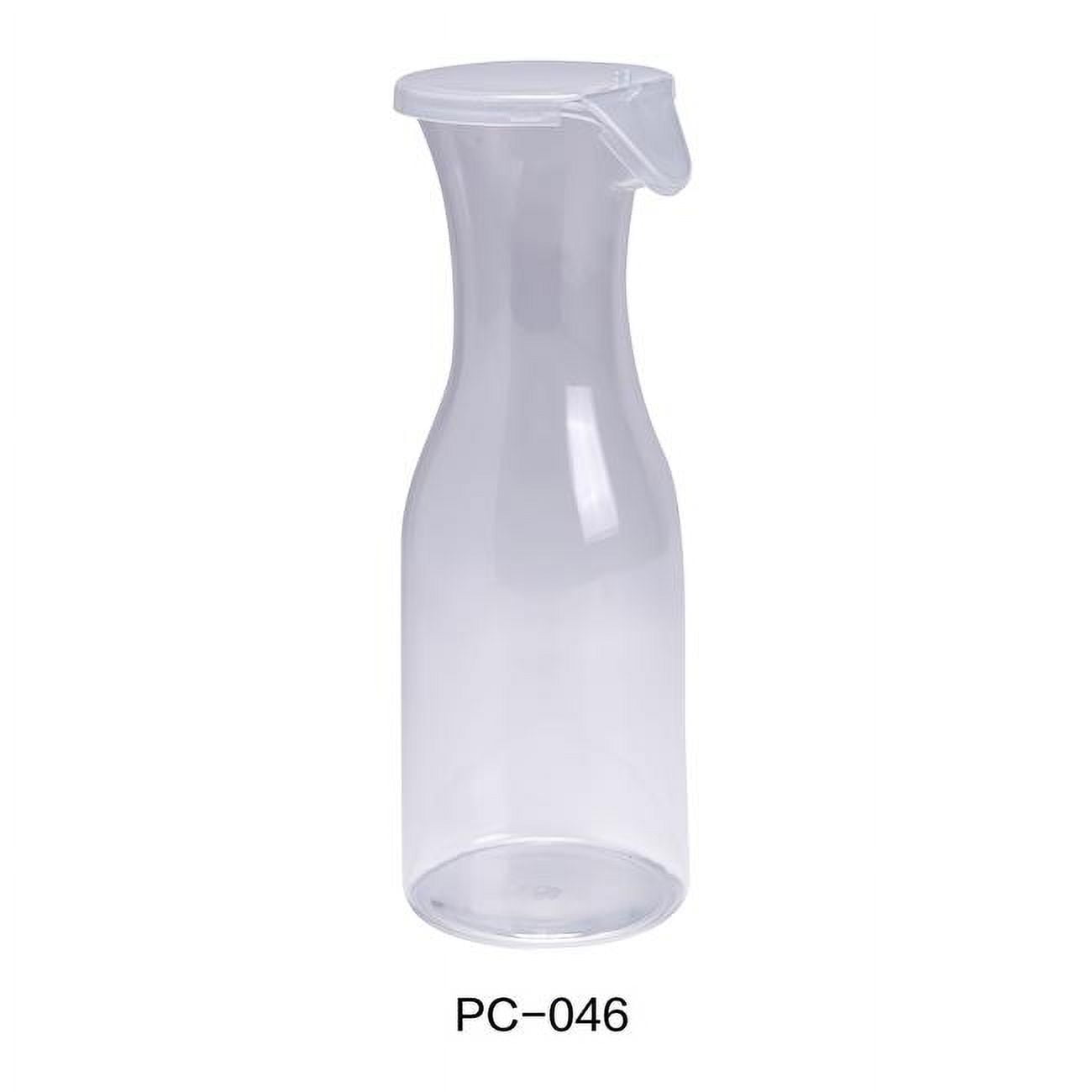 Yanco PC-046 11 x 3.75 in. Dia. Plastic Wine & Juice Decanter with Lid ...