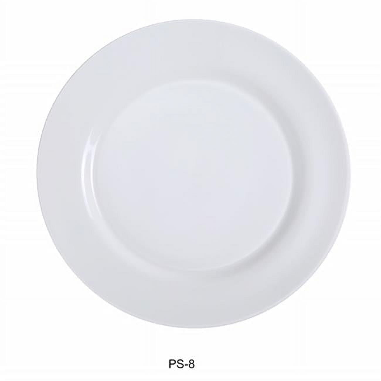 Yanco PS-8 Porcelain Dinner Plate, Bone White - 9 in. Diameter - Pack ...