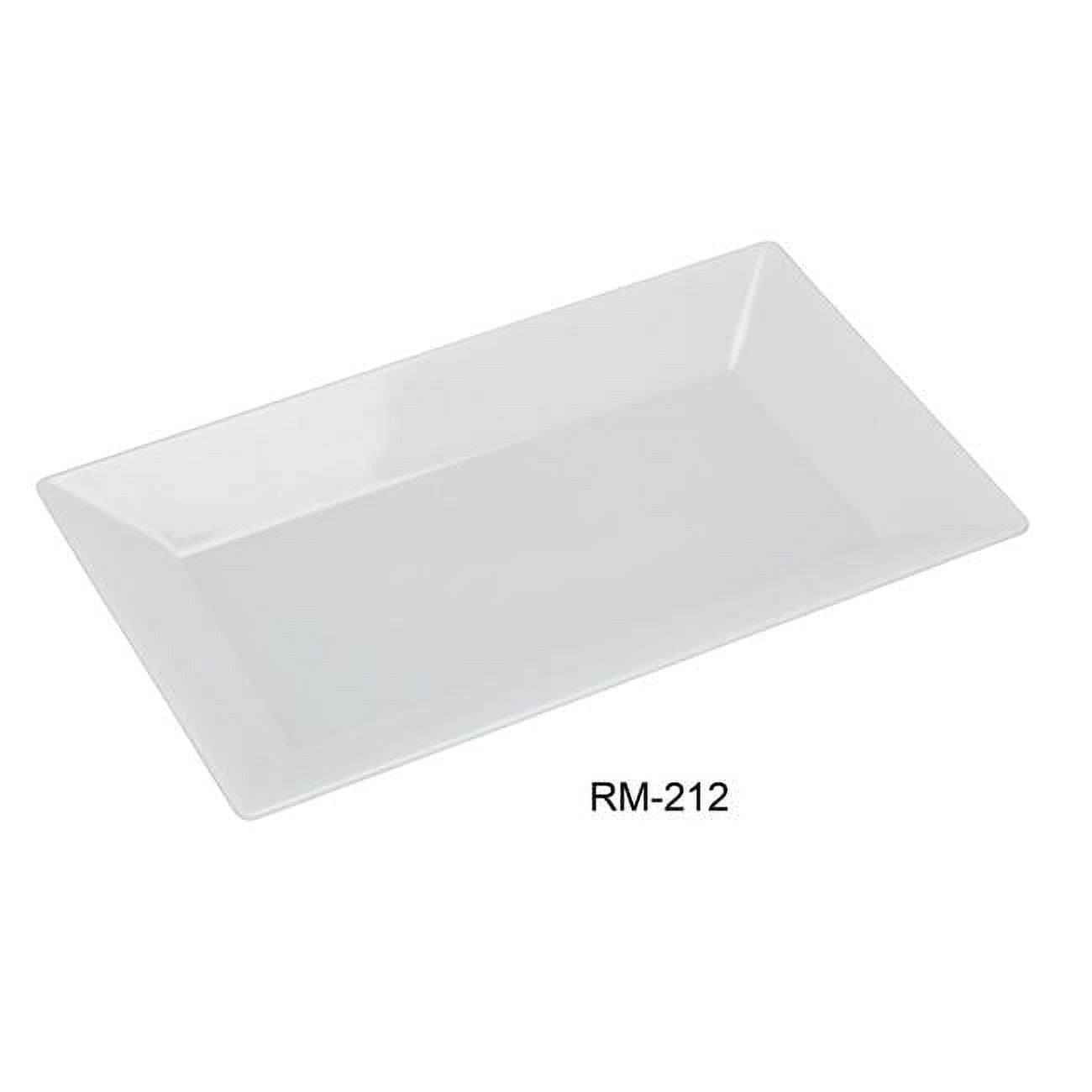 Yanco Rome Rectangular Plate, White - 12 in. - Pack of 24 - Walmart.com