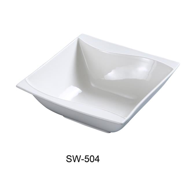 Yanco SW-504 4 in. Porcelain Dessert Square Bowl, Bone White - 5 oz - Pack of 36 - Walmart.com