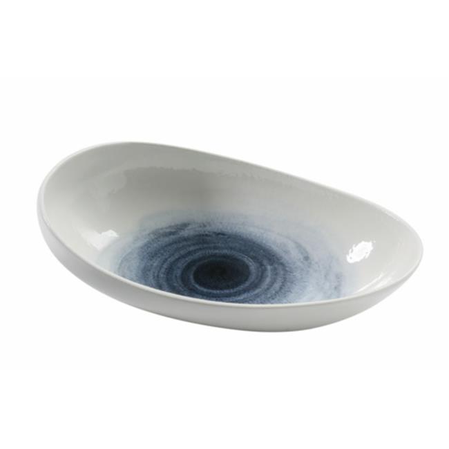 Yanco UN-411 Universe Chinaware 11.50 x 7.50 x 3 in. Boat Shape Plate ...