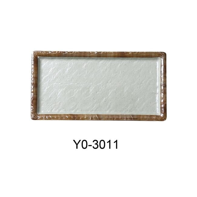 Yanco YO-3011 11 x 5.5 x 0.75 in. Yoto Melamine Rectangular Sushi Plate ...