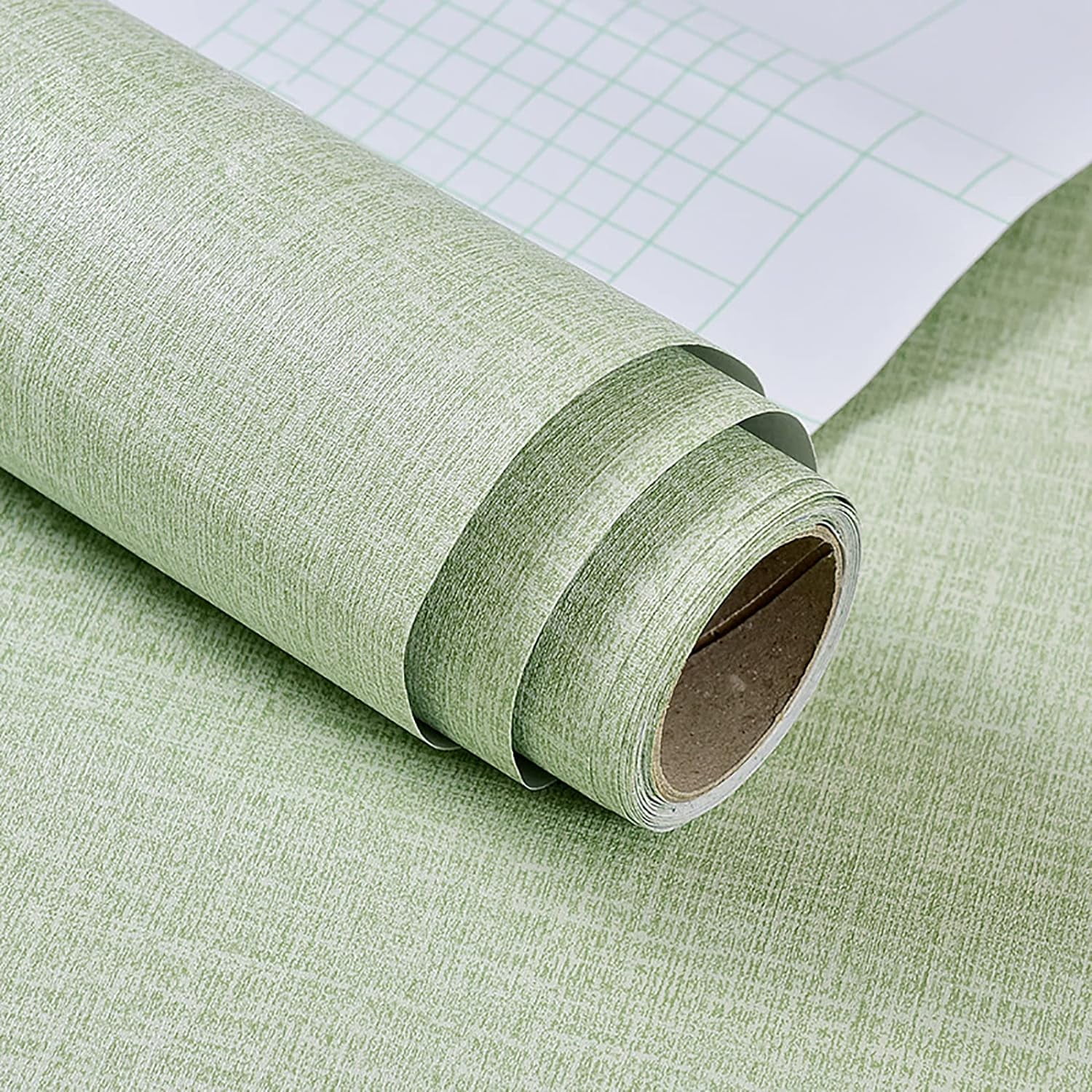 Yancorp 16"x120" Textured Fabric Wallpaper Faux Grasscloth Peel and ...