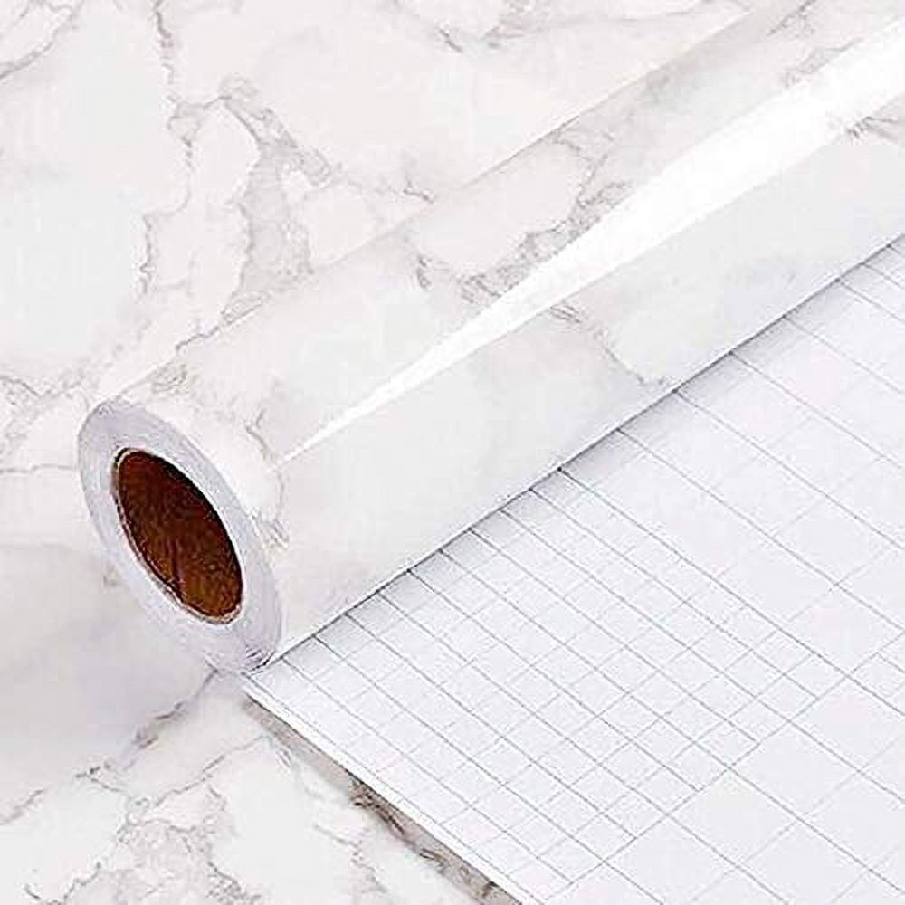 Yancorp 16"x120" White Gray Contact Paper Peel and Stick Wallpaper ...