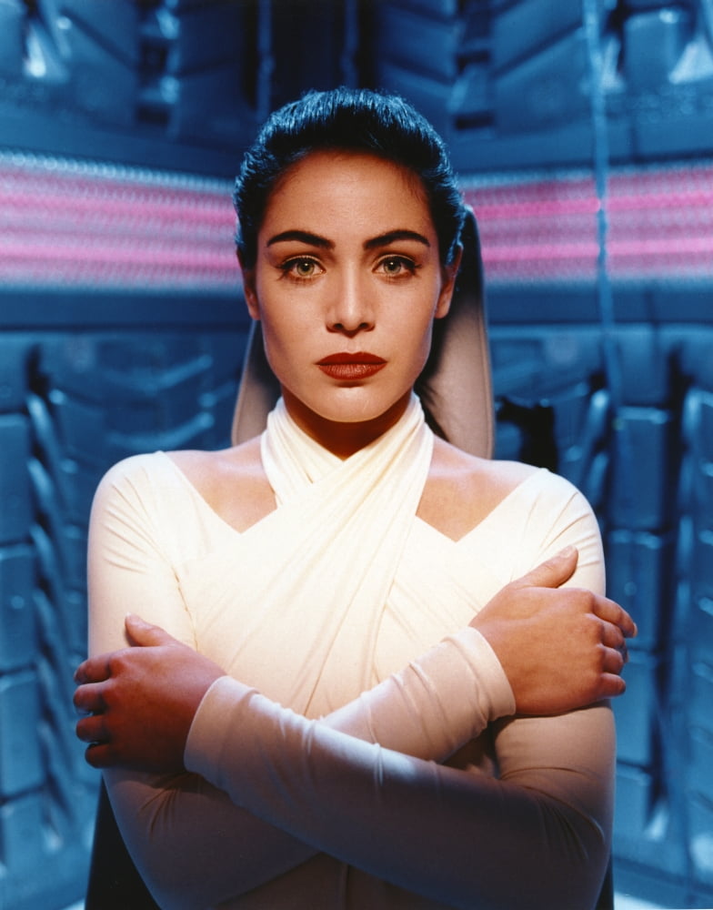 Yancy Butler Posed in White Dress with Arm's Cross Photo Print (8 x 10 ...